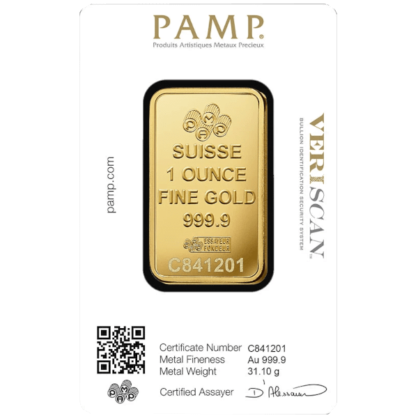 Lingou aur 24k PAMP Fortuna 1OZ - Neogold